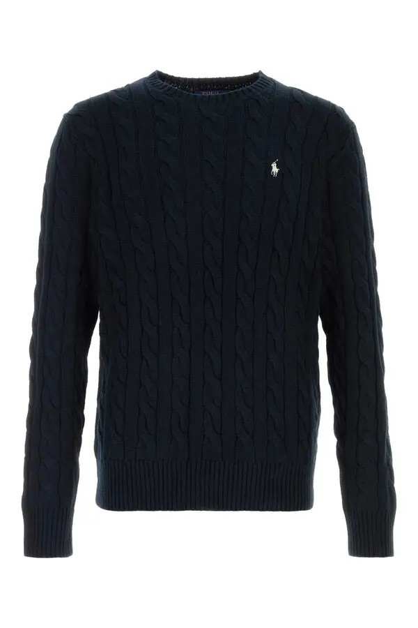 Polo Ralph Lauren 100% Cotton Cable Knit Crewneck Sweater - Blue