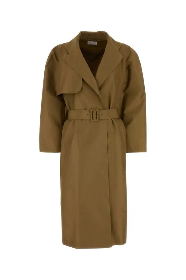 THE ROW Silk Trench Jacket - Brown