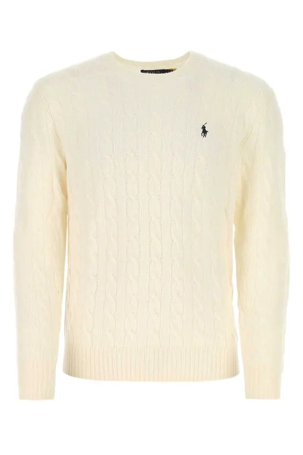 Polo Ralph Lauren Wool-cashmere Blend Cable Knit Crewneck Sweater