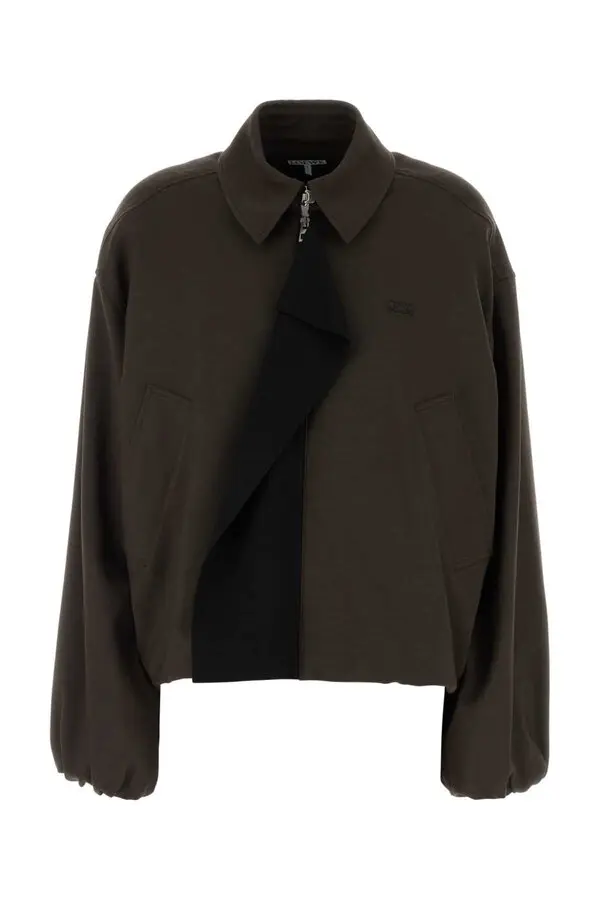 Loewe Chocolate Viscose Blend Jacket For - Brown