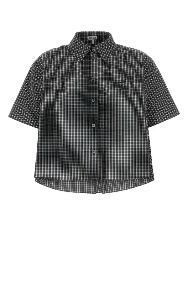 Loewe Embroidered Jacquard Shirt - Checked