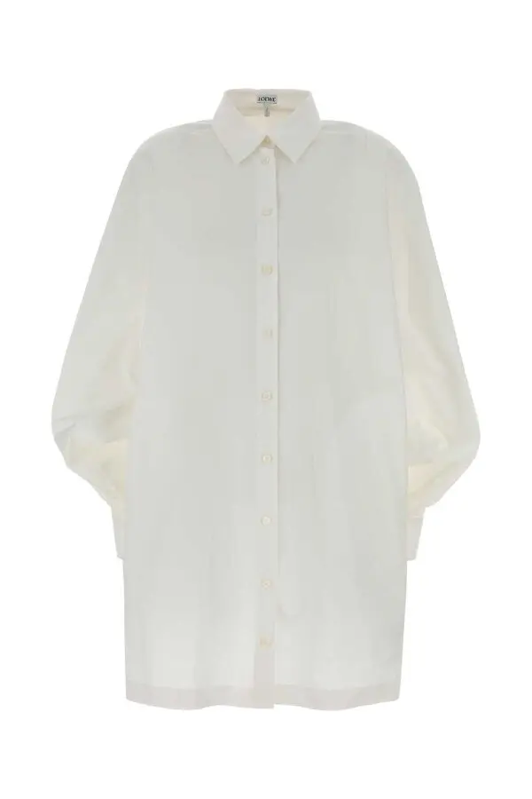 Loewe Poplin Shirt Dress - White