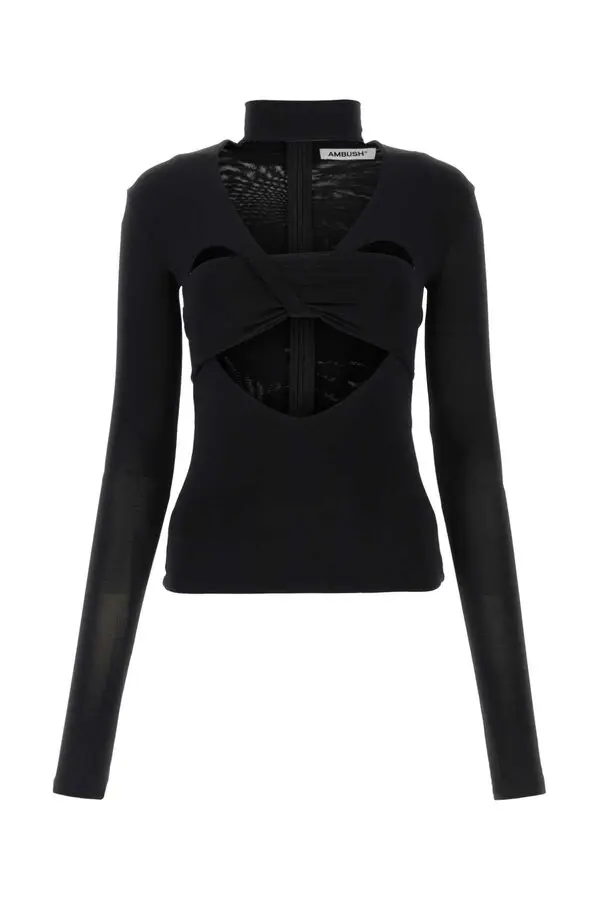 AMBUSH Stretch Viscose Cut-out Top
