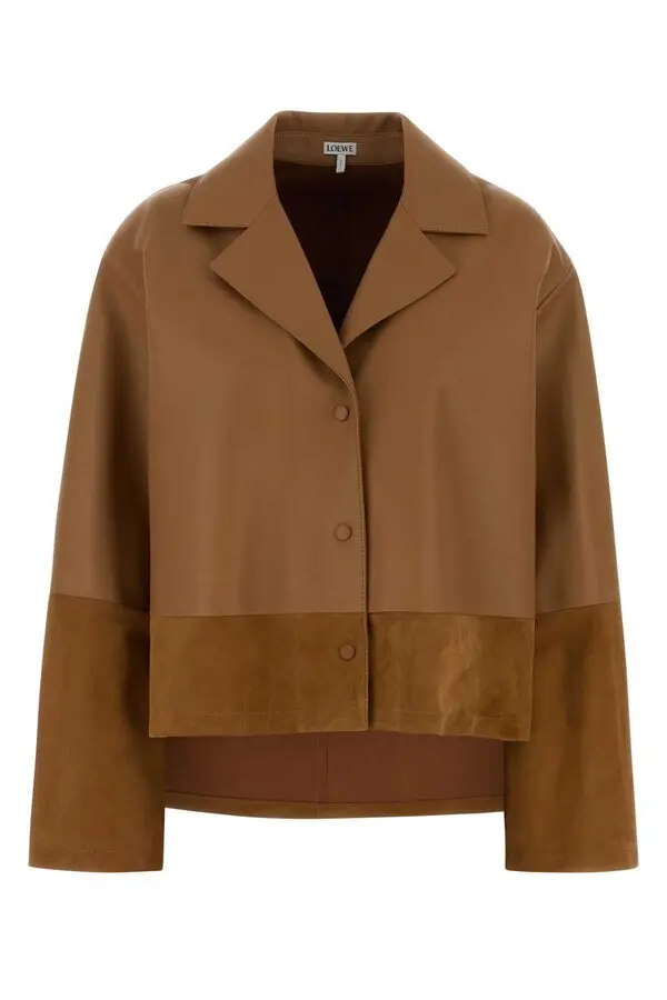 Loewe Leather And Suede Panelled Shirt