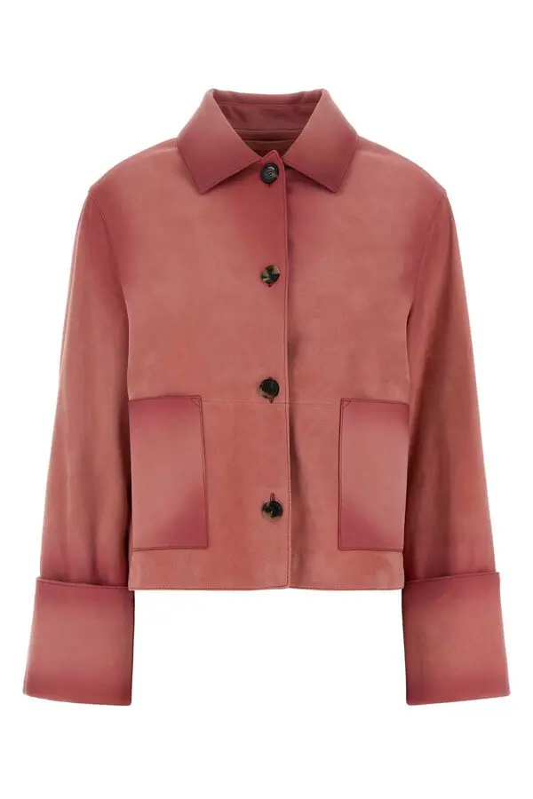 Loewe Lambskin Leather Jacket - Pink