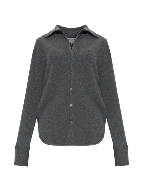 MAISON MARGIELA Wool Cardigan With Classic Collar And Button Closure