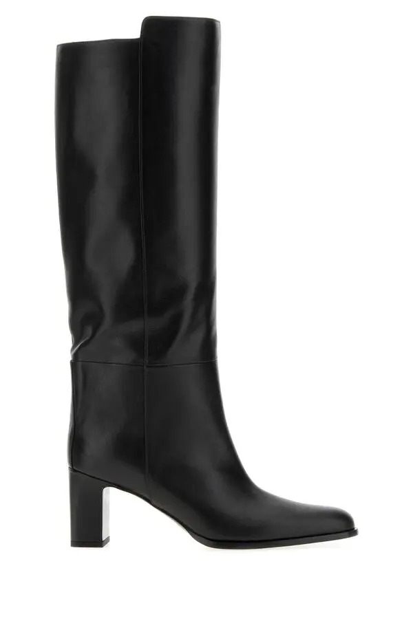 JIMMY CHOO Caly Leather High Heel Boots - Black