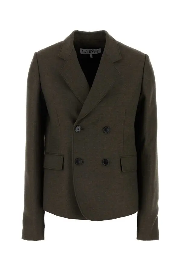 Loewe Wool Blazer With Satin Lining