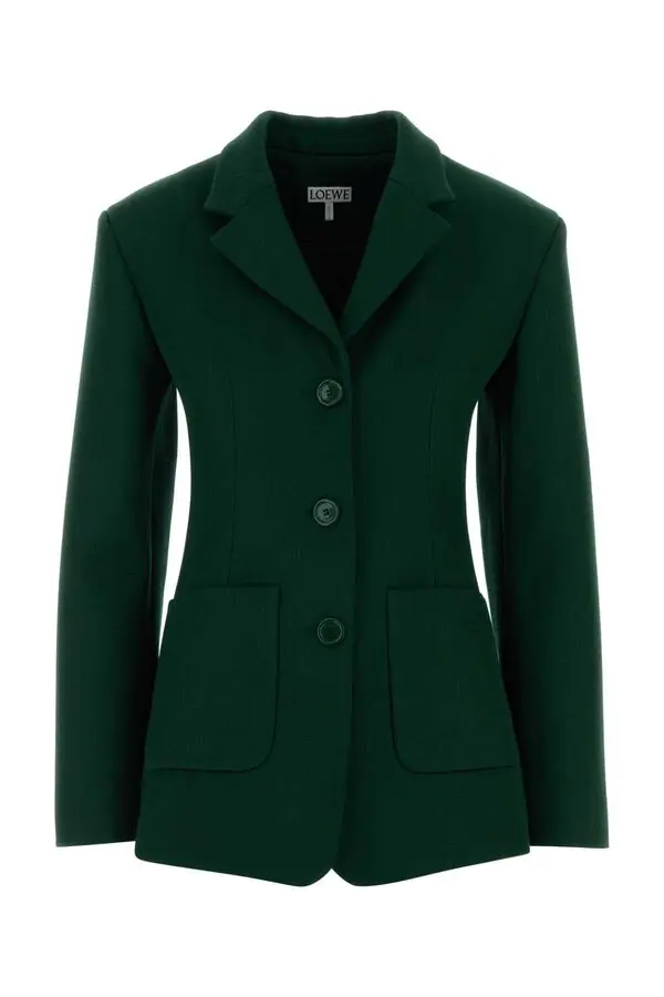 Loewe Wool-blend Blazer With Silk-viscose Lining For