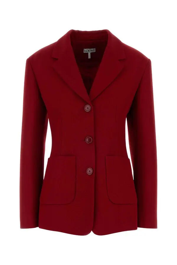 Loewe Wool-blend Blazer With Silk-blend Lining
