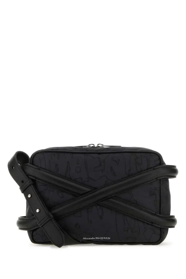 Alexander McQueen Nylon Harness Crossbody Handbag, 22.5 X 16 X 8.5 Cm - Black