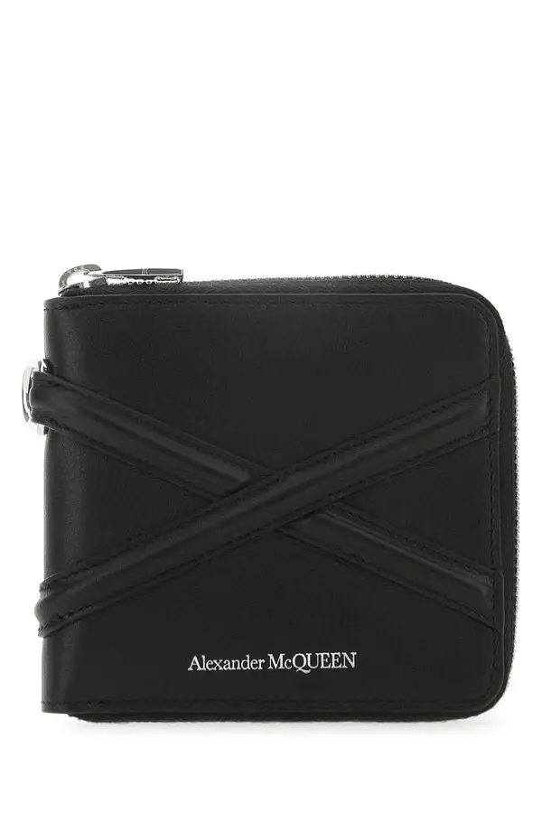 Alexander McQueen Mini Leather Wallet - Black