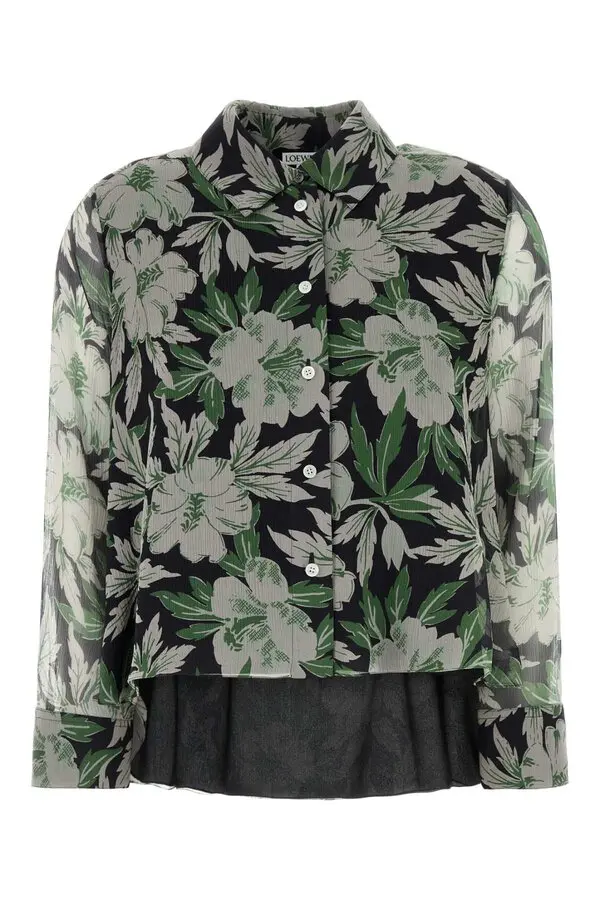 Loewe Printed Silk Shirt For - Floral