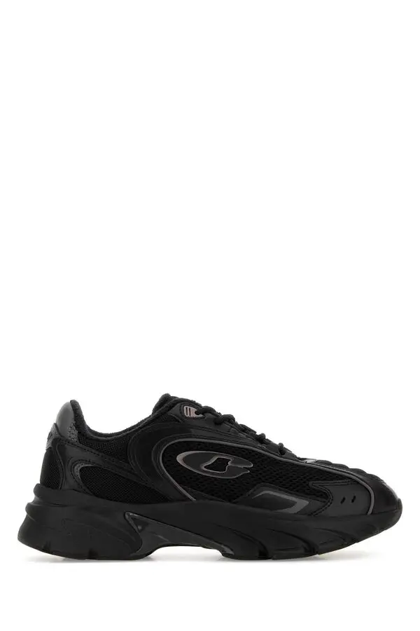 COACH NEW YORK Mesh And Leather Paneled Low Top Sneakers