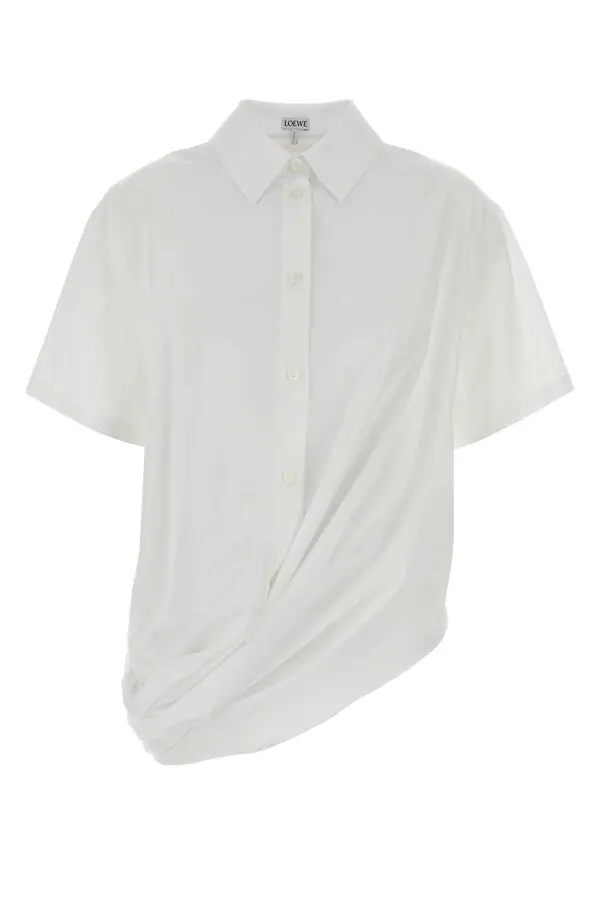 Loewe Poplin Shirt With Draped Detail