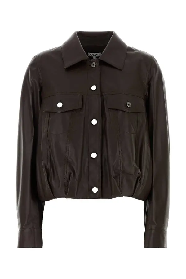 Loewe Lamb Leather Jacket - Brown