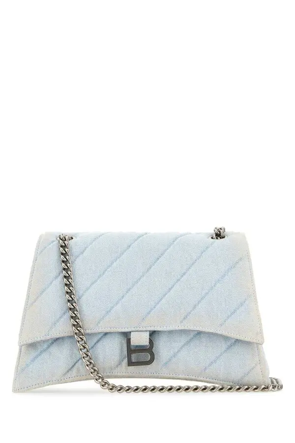 Balenciaga Crush M Denim Shoulder Handbag, 31 Cm
