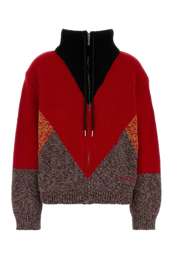 Marni Wool-blend Cashmere Cardigan - Multicoloured