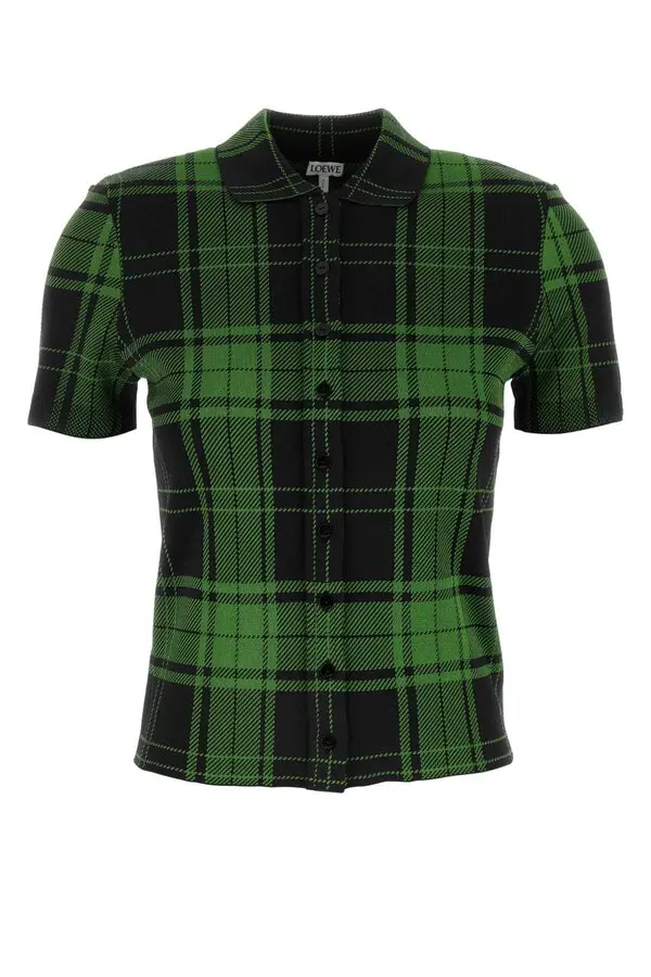 Loewe Embroidered Stretch Silk-blend Shirt
