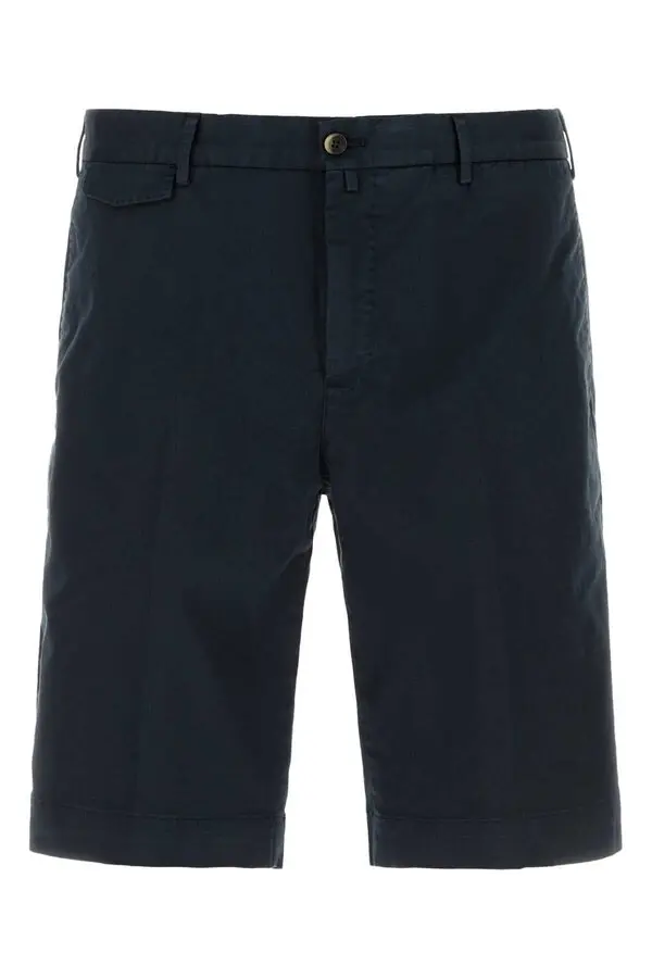 PT TORINO Stretch Cotton Bermuda Shorts - Blue
