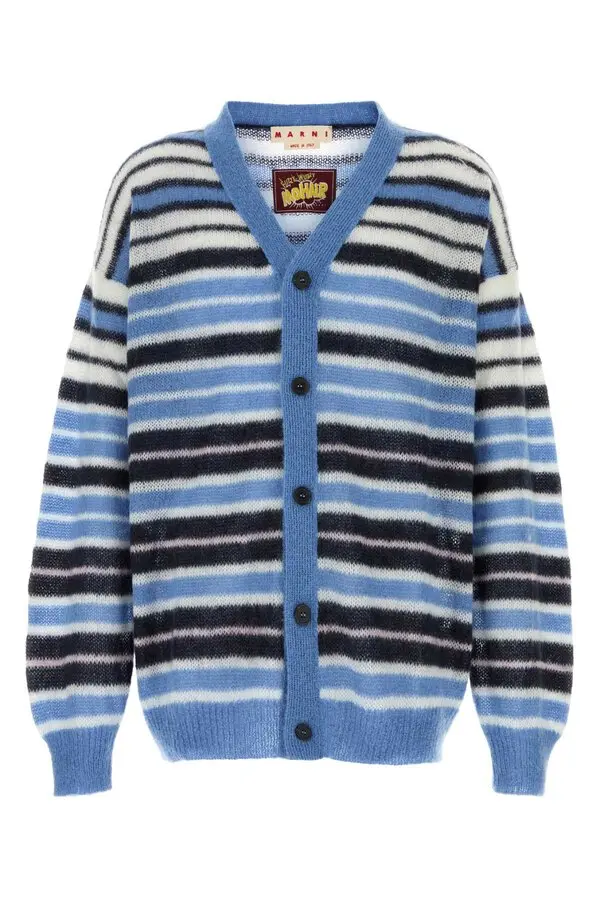 Marni Embroidered Mohair-blend Cardigan