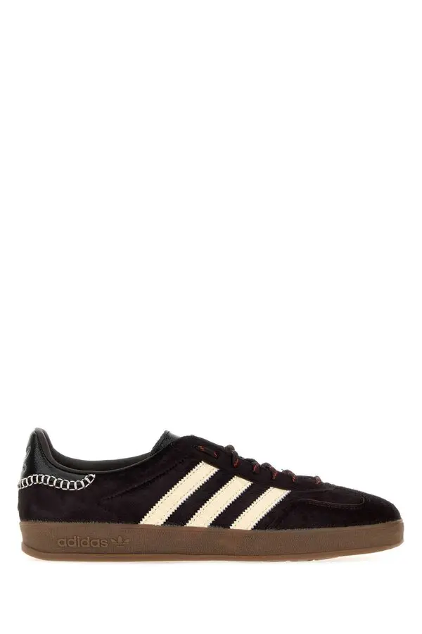 WALES BONNER X ADIDAS Leather Gazelle Sneaker With Signature Hair Detail - Brown