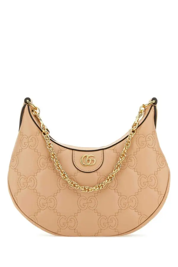 Gucci Powder Leather Small Lion Gg Handbag - Pink