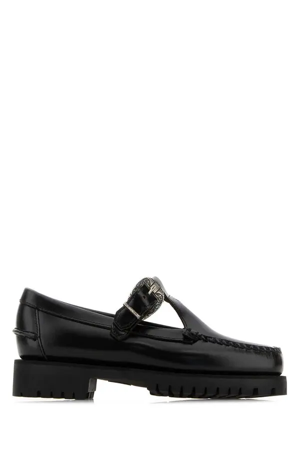 SEBAGO Aurora Buckled Leather Loafers - Black