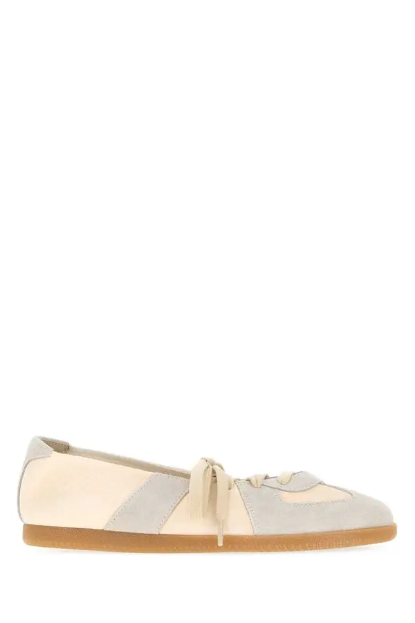 MAISON MARGIELA Leather And Suede Ballerina Flats