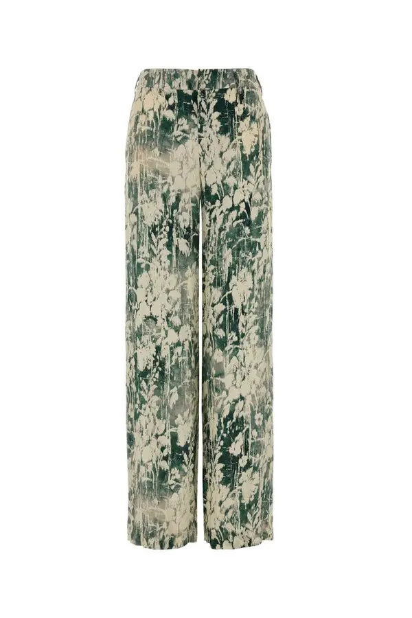 PT TORINO Satin Wide-leg Pants - Printed