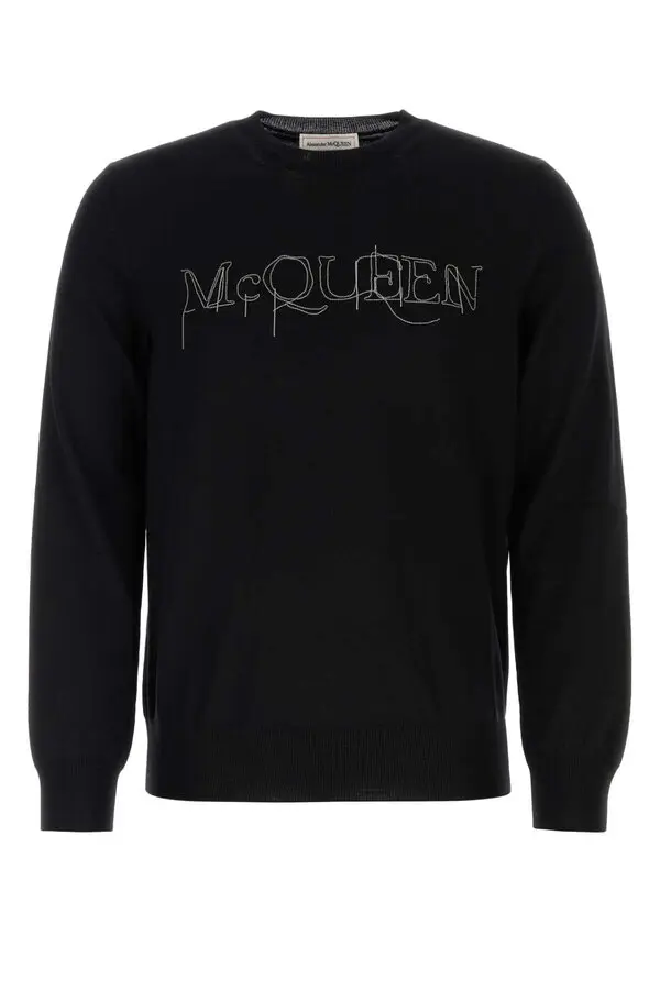 Alexander McQueen 100% Wool Sweater - Black