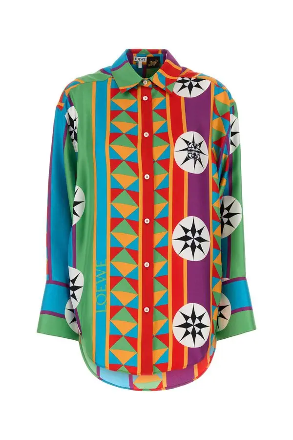 Loewe Silk Oversized Shirt - Printed