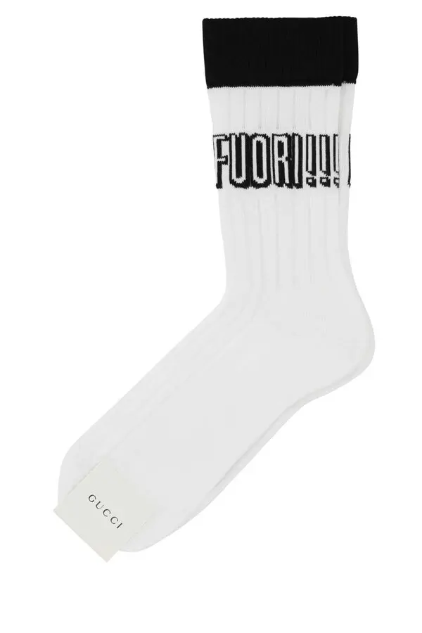 Gucci Stretch Cotton-blend Socks For - White