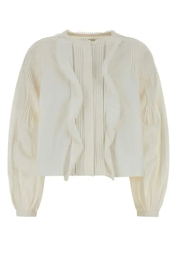 Isabel Marant Étoile Cotton Ruffle Blouse - White