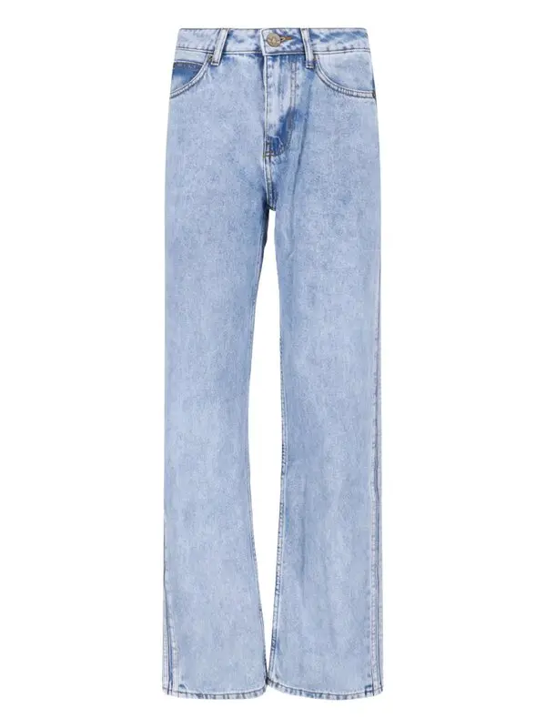 Adidas High-rise Wide-leg Jeans