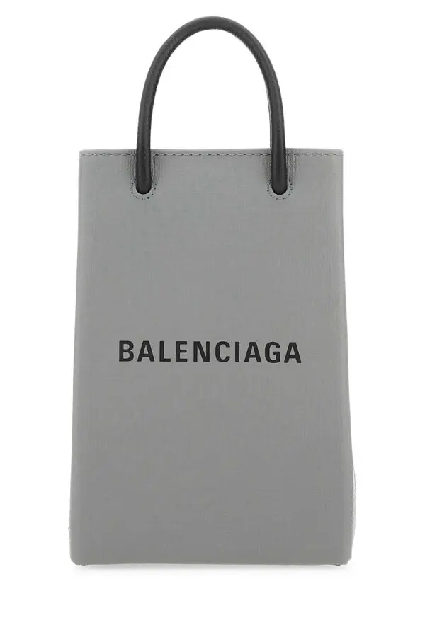 Balenciaga Leather Phone Case With Adjustable Shoulder Strap