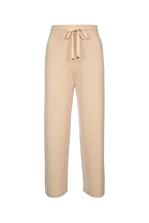 Elisabetta Franchi Tricot Knit Drawstring Trousers - Honeymelange