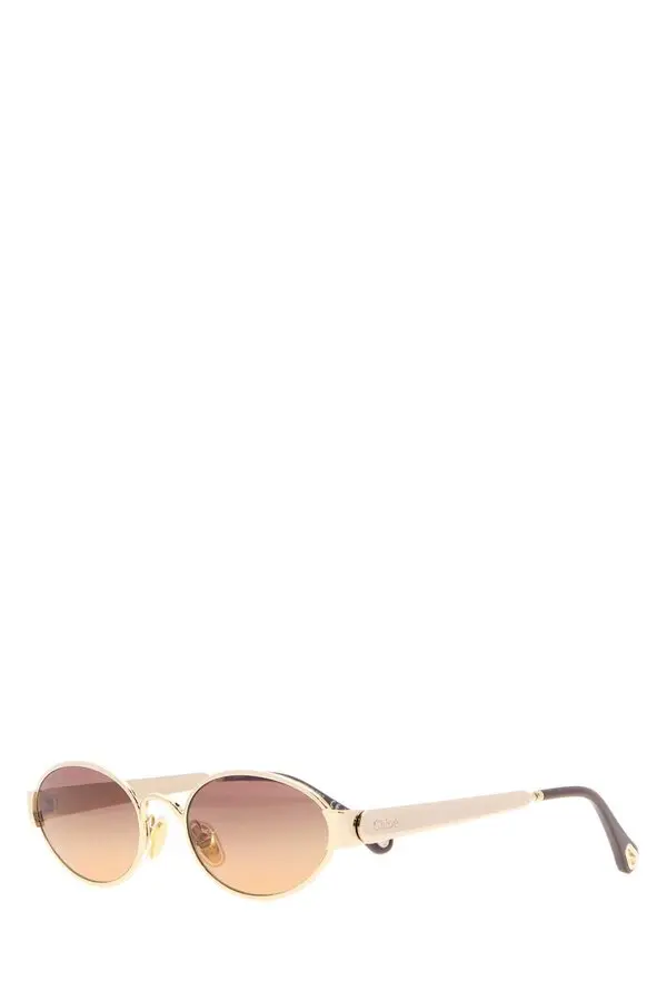 Chloé Holly Oval Metal Sunglasses