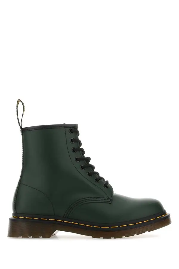 Dr. Martens 1460 Leather Lace-up Ankle Boots - Green