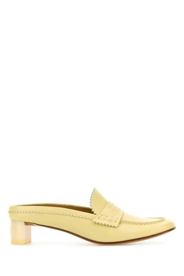MAISON MARGIELA Leather Flat Pump With 4 Cm Heel - Yellow