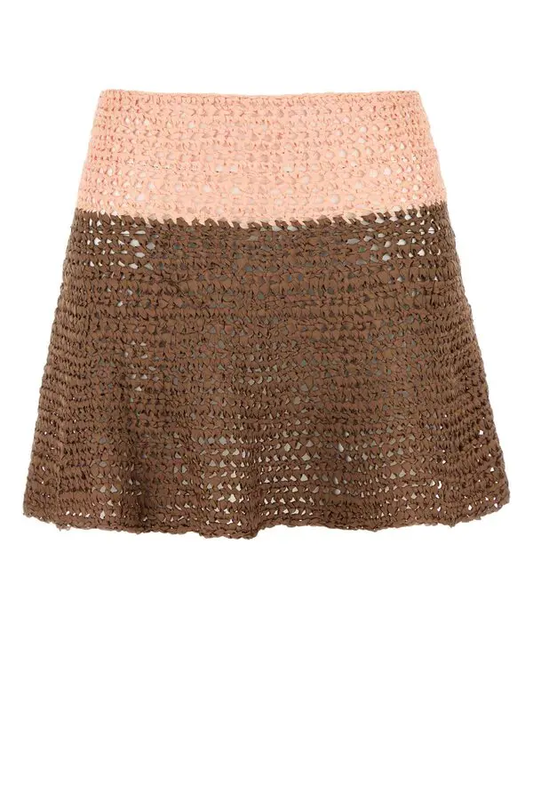 Loewe Two-tone Crochet Paula's Ibiza Mini Skirt