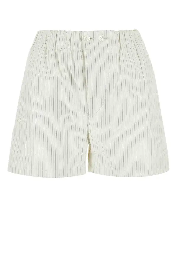 Bottega Veneta Printed Leather Shorts - Stripped