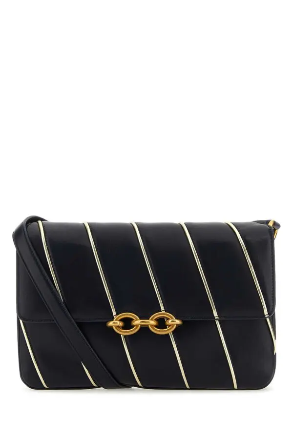 Saint Laurent Le Maillon Leather Shoulder Bag - Stripped