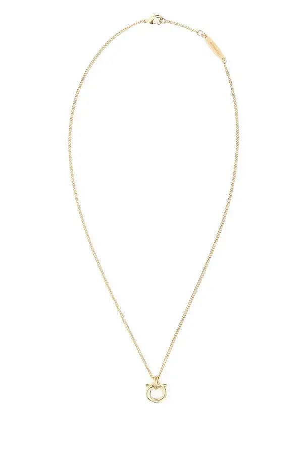 FERRAGAMO Gancini Hook Necklace In Metal, Mini
