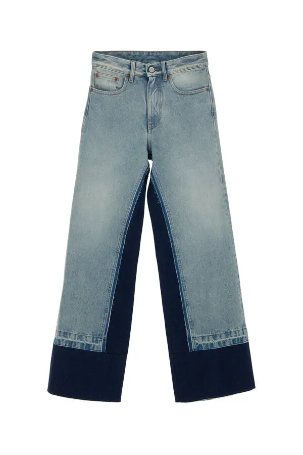 MAISON MARGIELA 5-pocket Cotton Wide-leg Pants - Lightblue