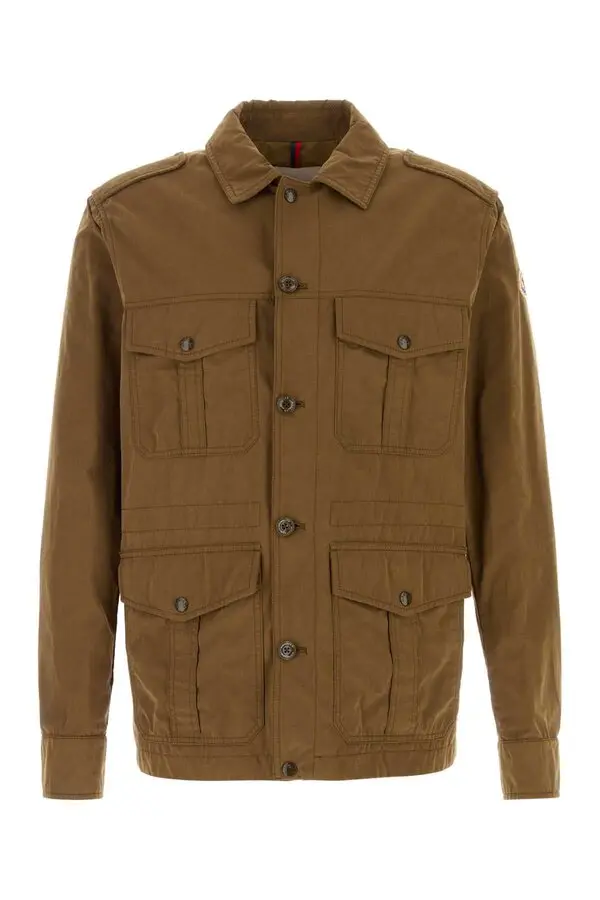 Moncler Cotton-blend Utility Jacket - Camel