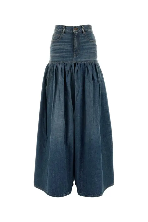 Chloé Wide-leg Denim Jeans - Light Blue