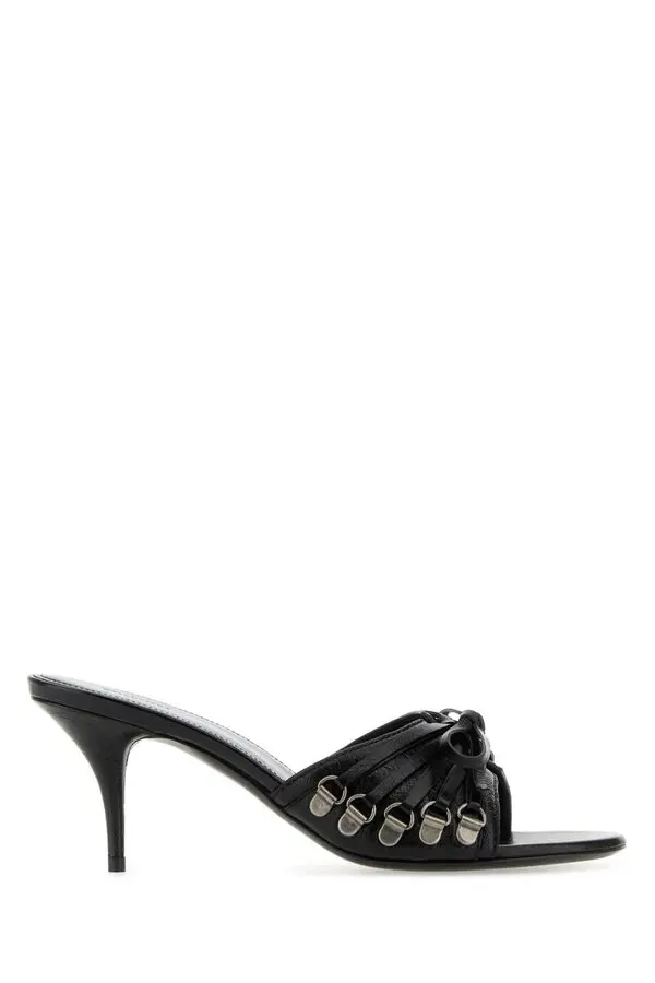Balenciaga Cagole Flat Leather Sandals