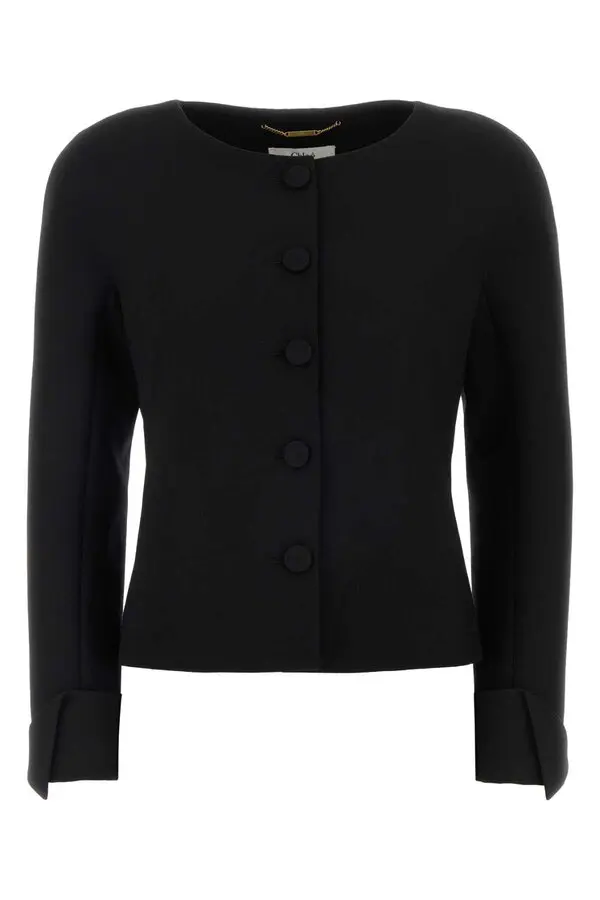 Chloé Crepe Virgin Wool Blazer