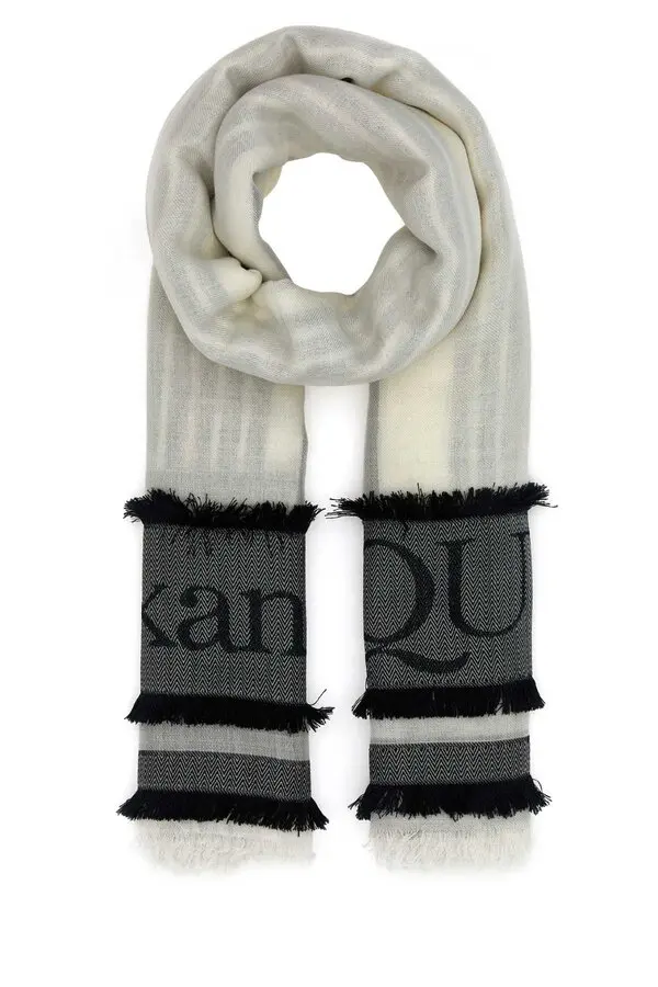Alexander McQueen Foulard-style Wool Blend Scarf, 140 Cm